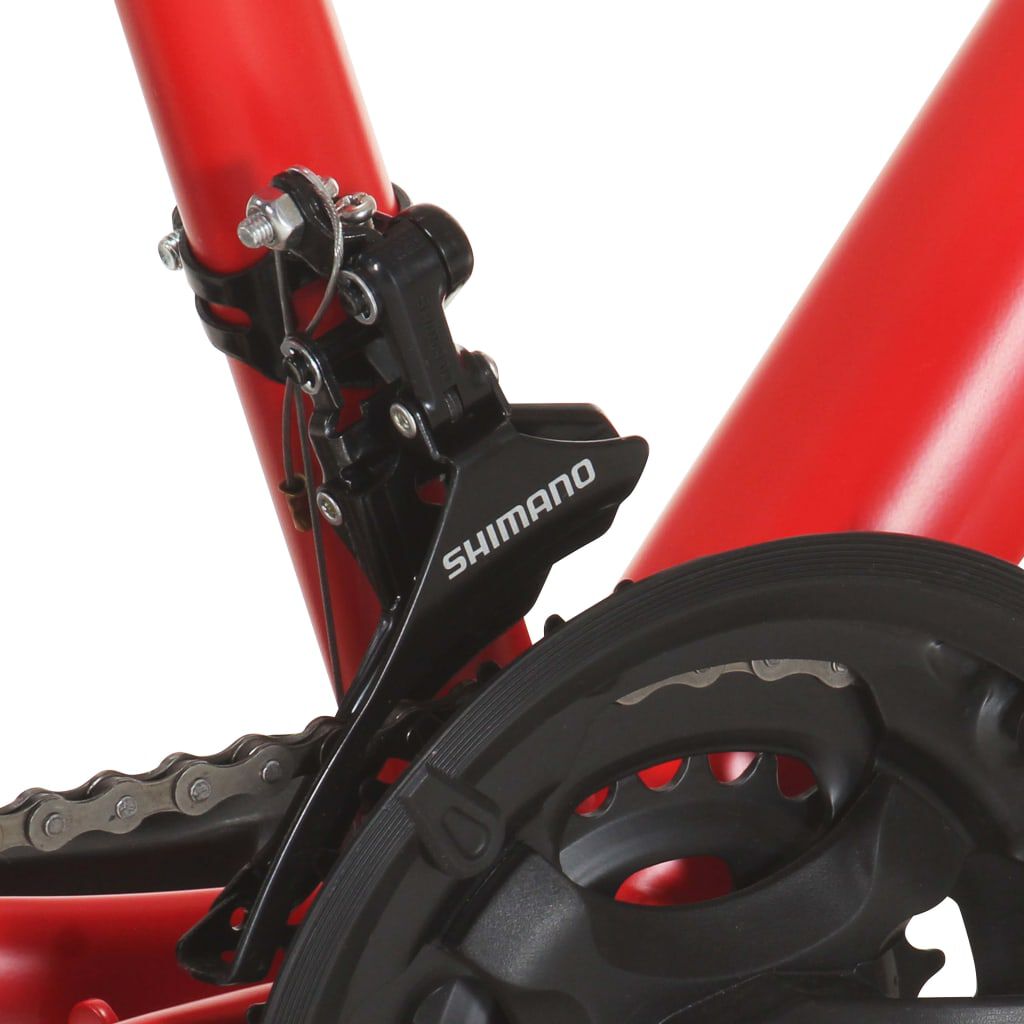 vidaXL Bicicletă montană cu 21 viteze, roată 26 inci, 36 cm, roșu ...