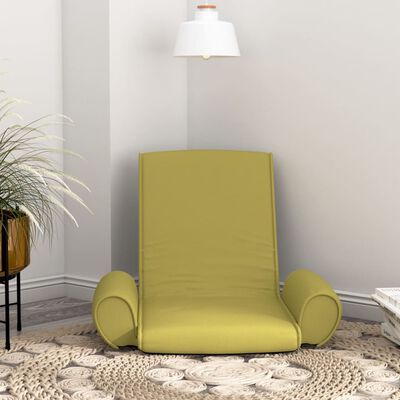 vidaXL Scaun de podea pliabil, verde, material textil | vidaXL.ro