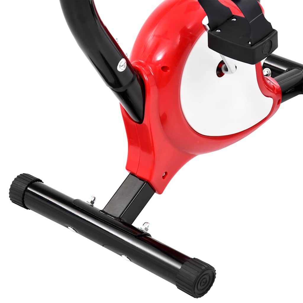 vidaXL Bicicletă fitness cu centură de rezistență, roșu | vidaXL.ro
