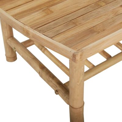 vidaXL Set mobilier de grădină, cu perne alb crem, 4 piese, bambus ...