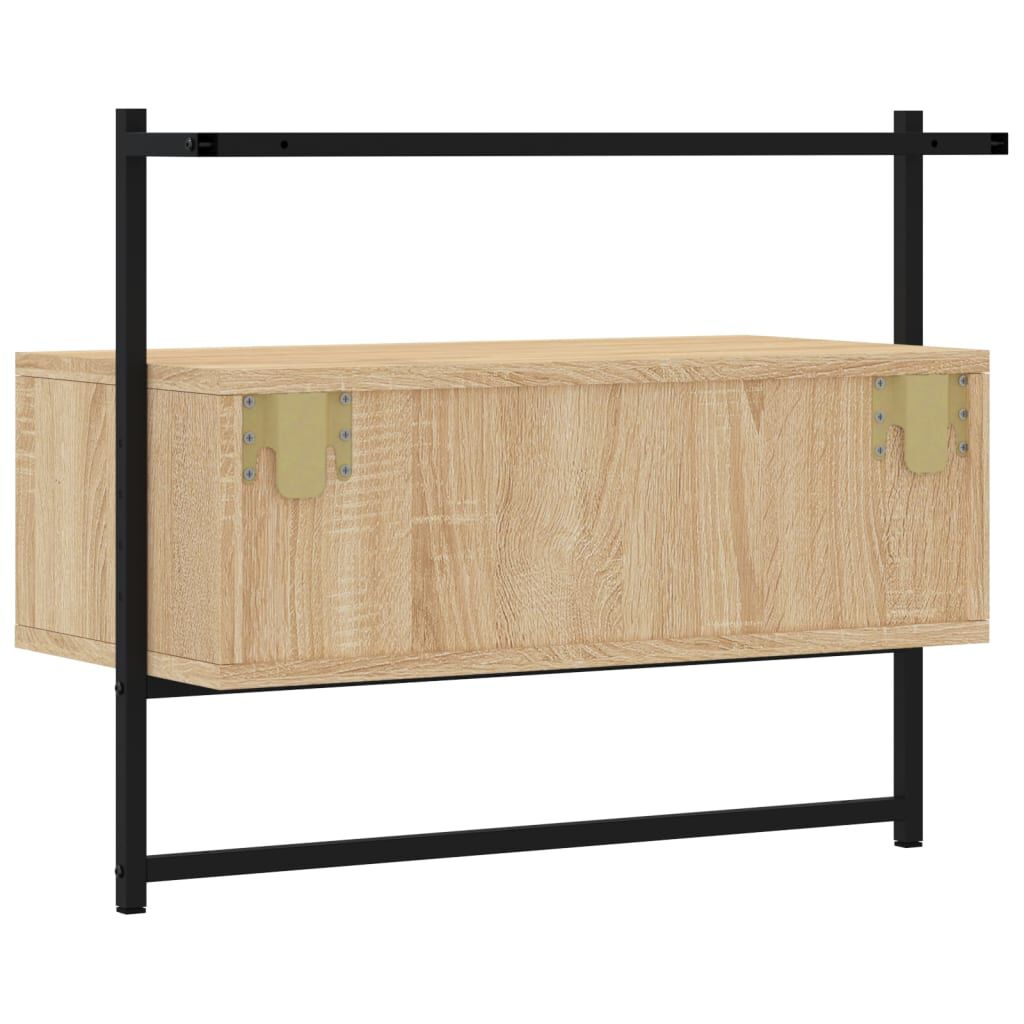 vidaXL Dulap TV montat pe perete, stejar sonoma, 60,5x30x51 cm, lemn ...