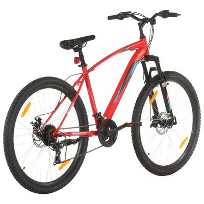 vidaXL Bicicletă montană 21 viteze, roată 29 inci, cadru roșu, 48 cm ...