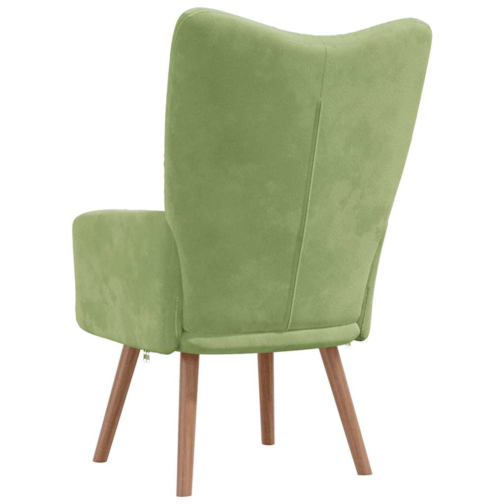 vidaXL Scaun de relaxare, verde deschis, catifea | vidaXL.ro