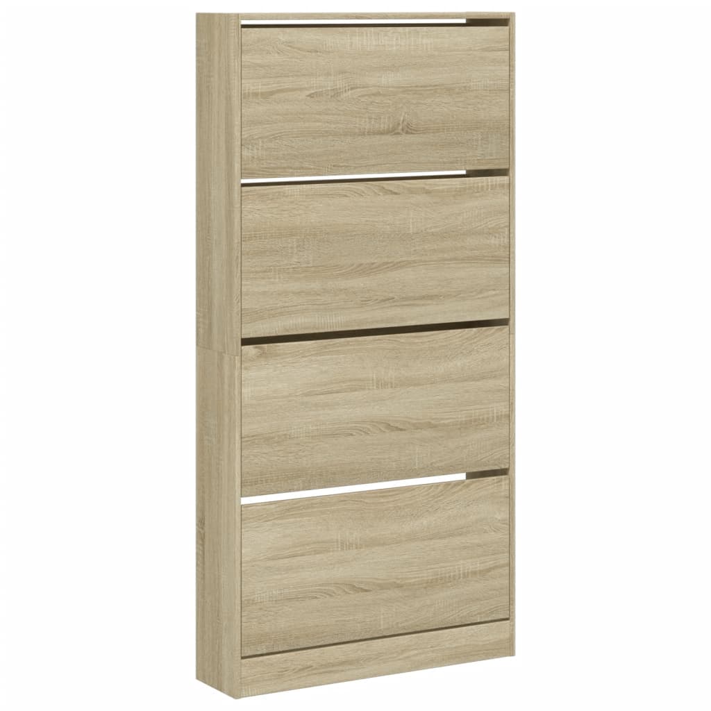 vidaXL Pantofar cu 4 sertare rabatabile, stejar sonoma, 80x21x163,5 cm ...