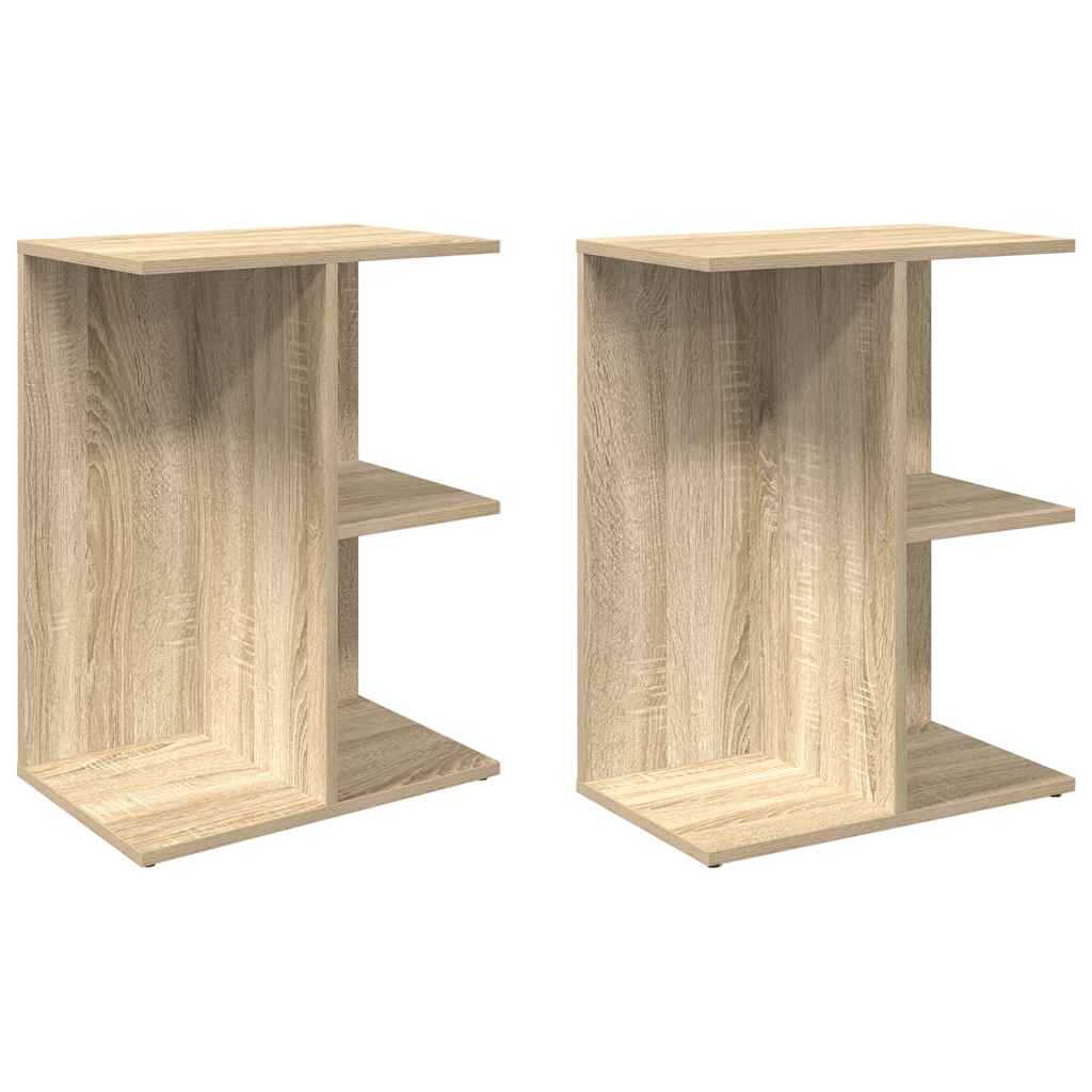 vidaXL Noptiere 2 buc Stejar Sonoma 46,5x29x61 cm Lemn prelucrat ...