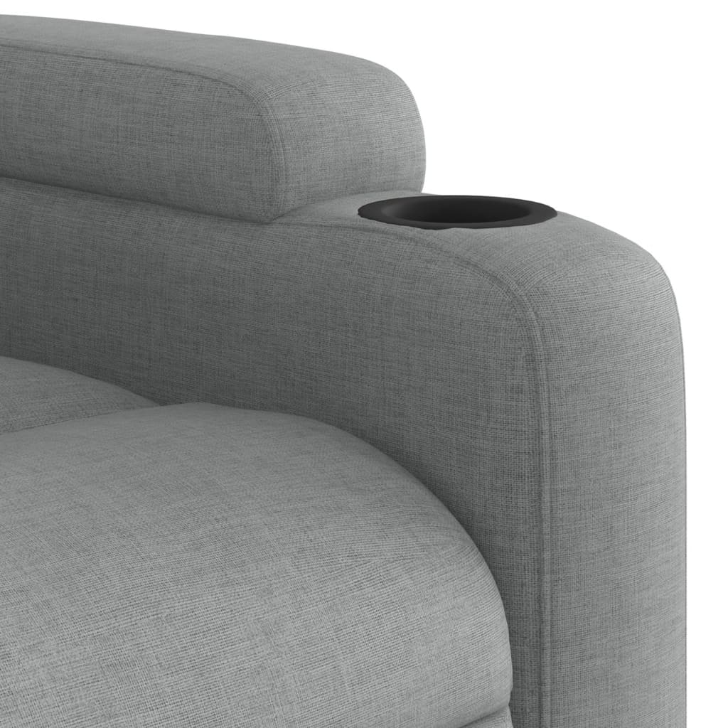vidaXL Fotoliu rabatabil, gri deschis, material textil | vidaXL.ro
