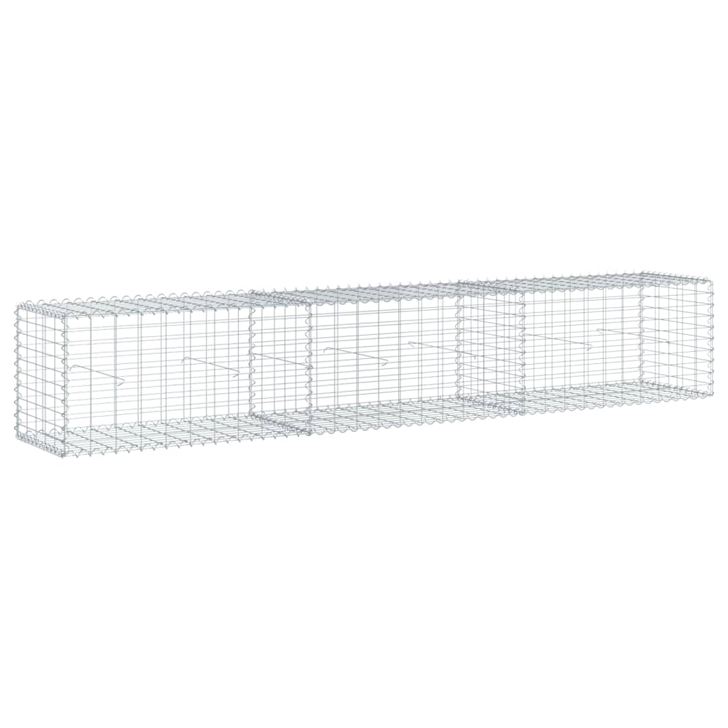 vidaXL Coș gabion cu capac, 300x50x50 cm, fier galvanizat | vidaXL.ro