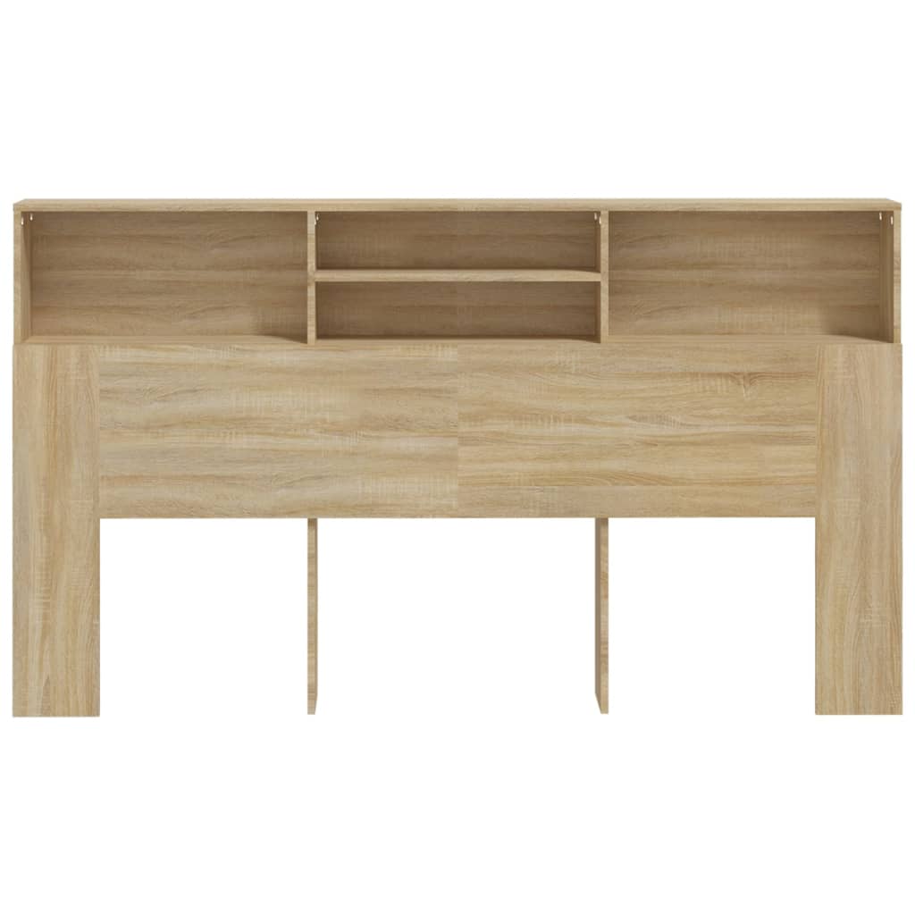vidaXL Tăblie de pat cu dulap, stejar sonoma, 180x19x103,5 cm | vidaXL.ro