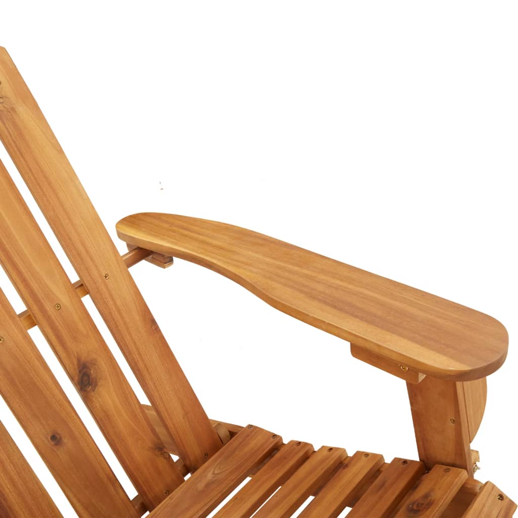 vidaXL Scaun de grădină Adirondack cu perne, lemn masiv acacia | vidaXL.ro